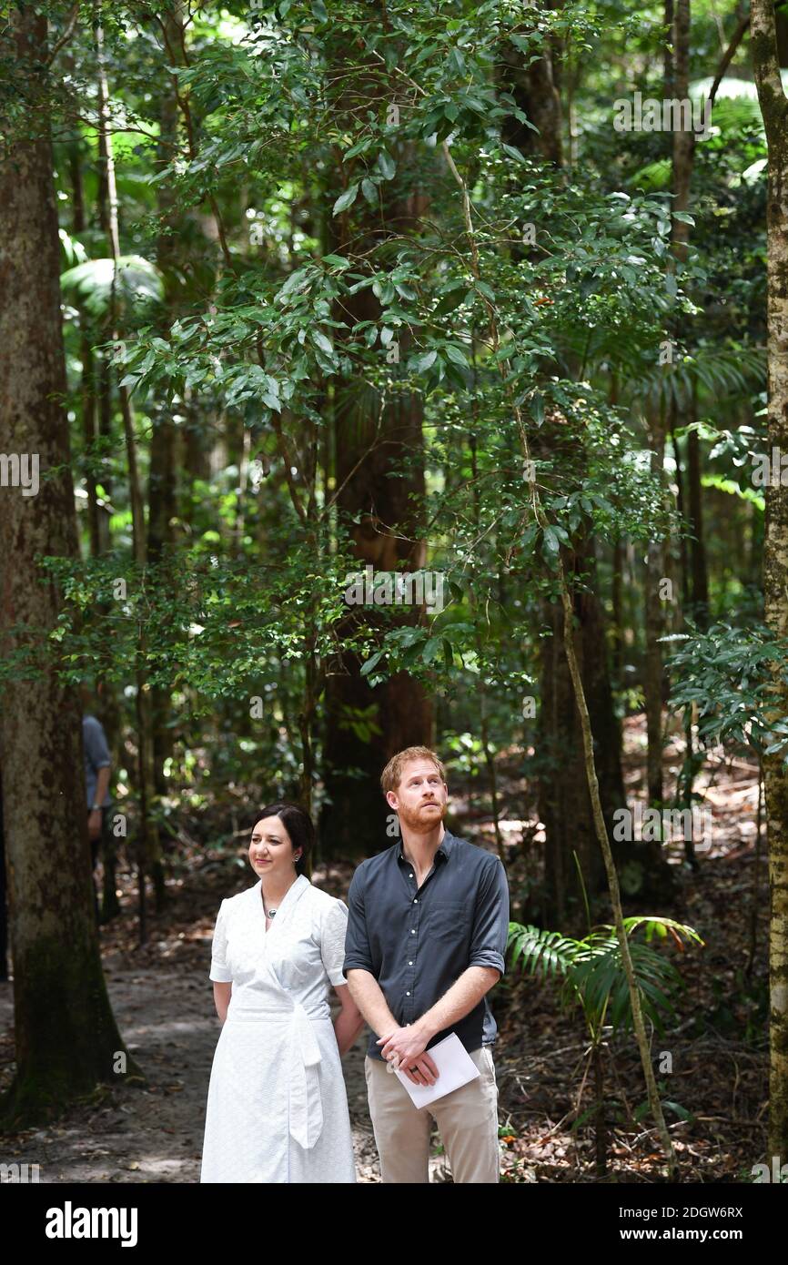 Prince Harry Duke of Sussex meets the Butchulla people and the Premiere ...