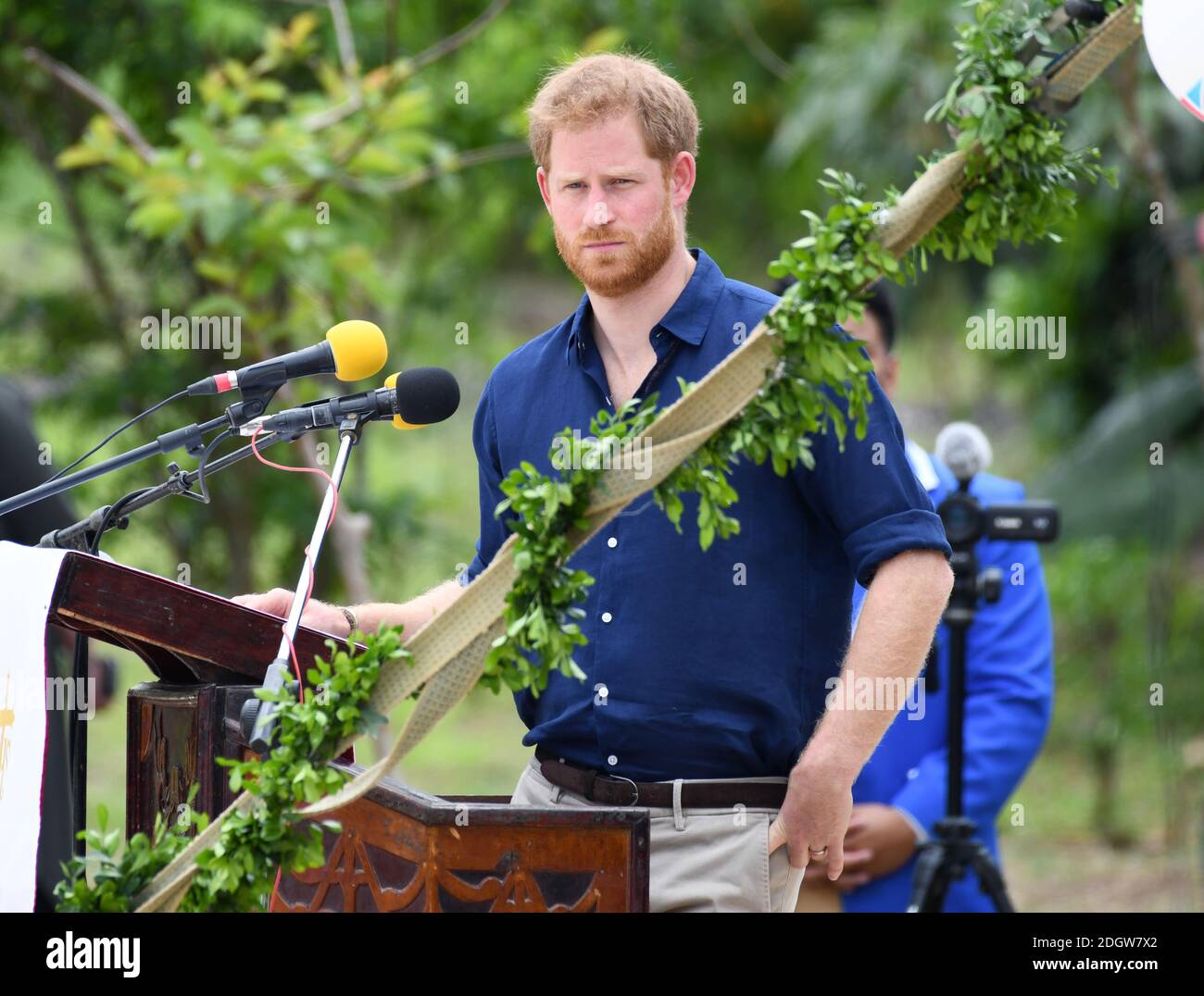Prince Harry Duke of Sussex visits Toloa Forest Reserve for The Queen's ...