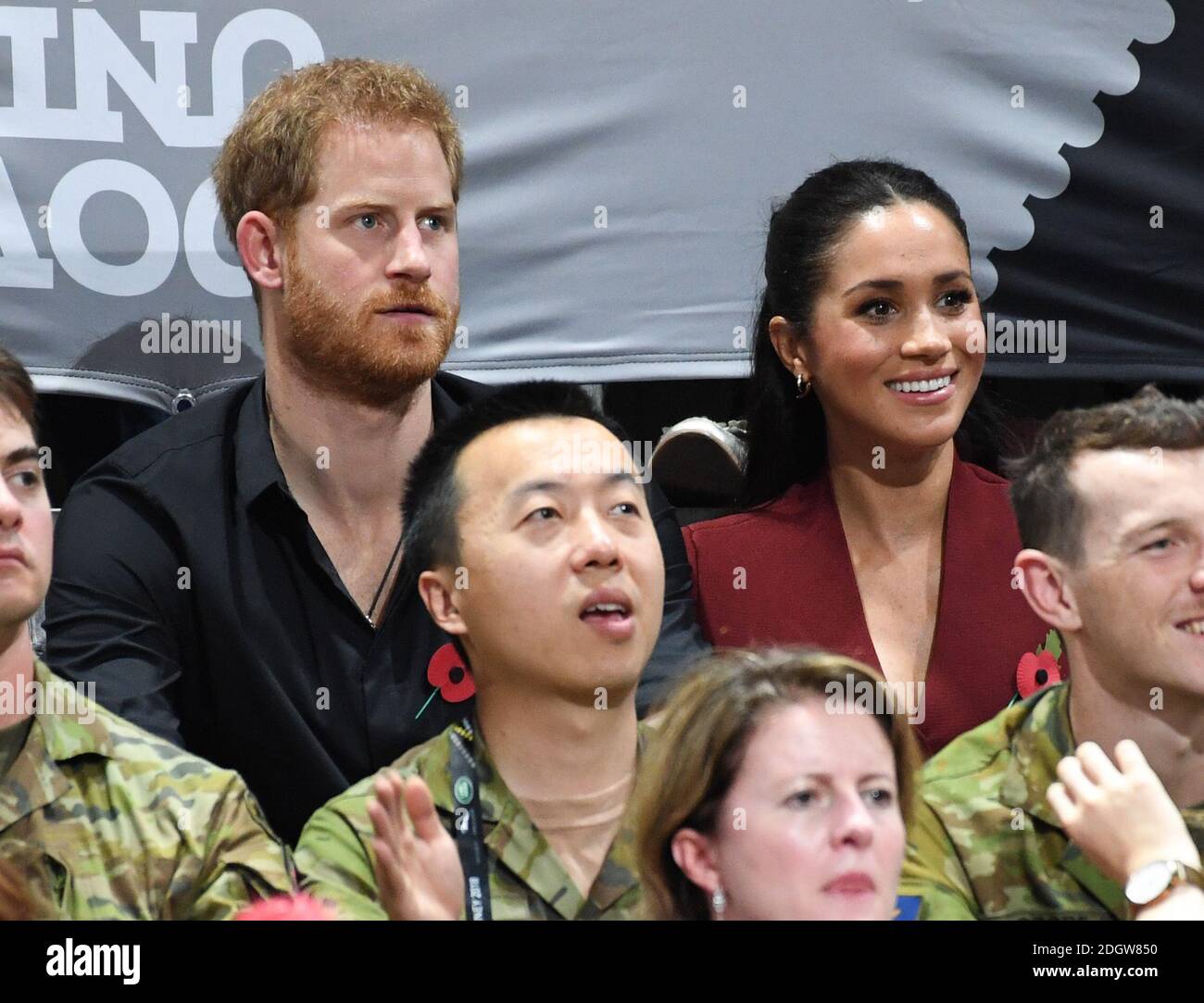 Romeo Beckham and David Beckham attend the Wheelchair Basketball Finals ...