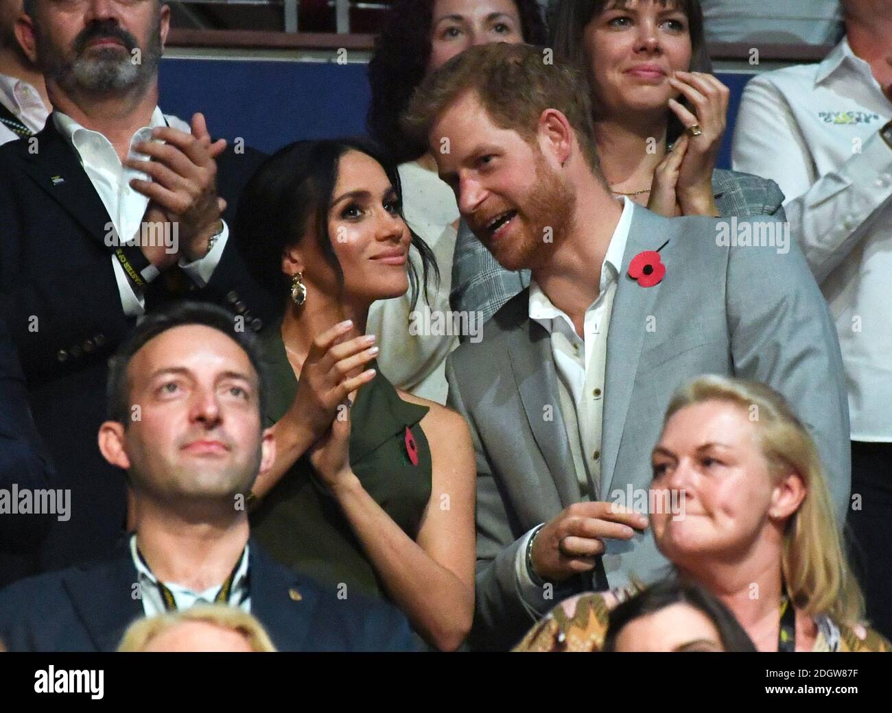 Prince Harry Duke of Sussex and Meghan Duchess of Sussex attend the Closing Ceremony of the ...