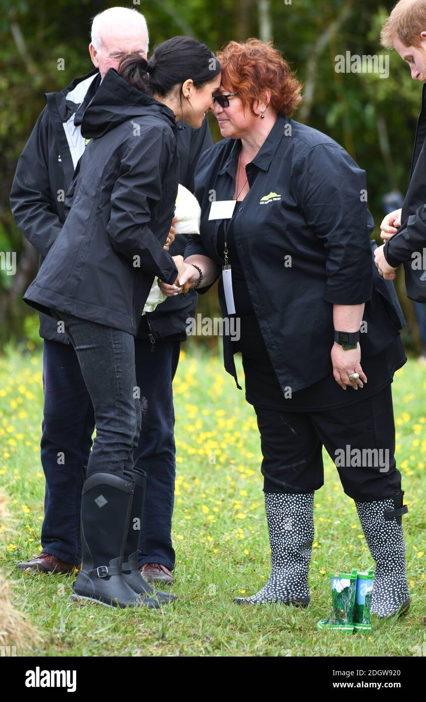 Prince Harry Duke of Sussex and Meghan Duchess of Sussex take part in ...