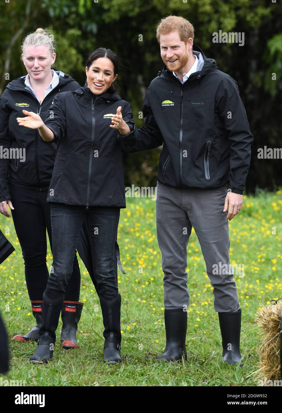 Prince Harry Duke of Sussex and Meghan Duchess of Sussex take part in ...