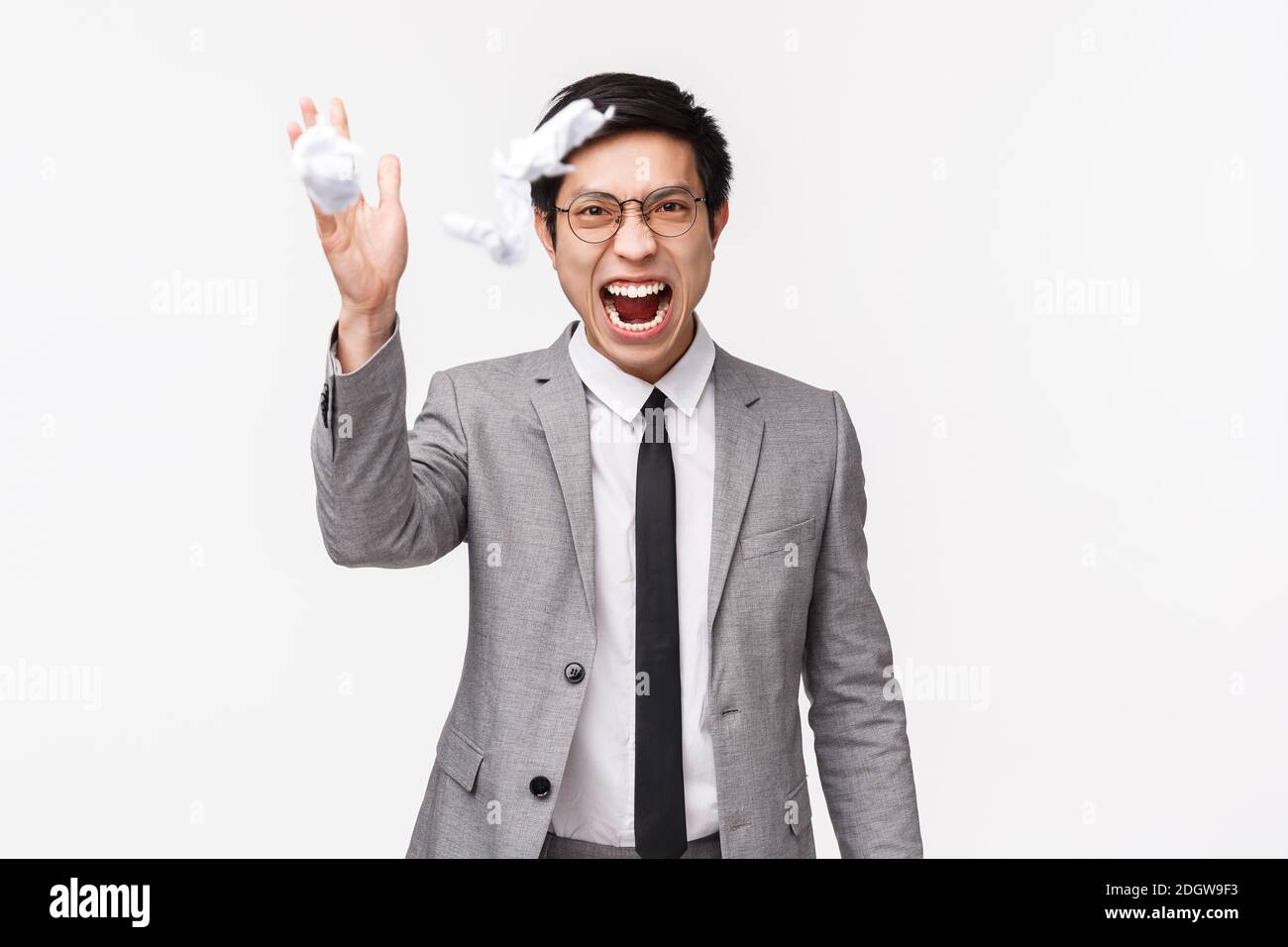 Asian men suit angry hi-res stock photography and images - Alamy