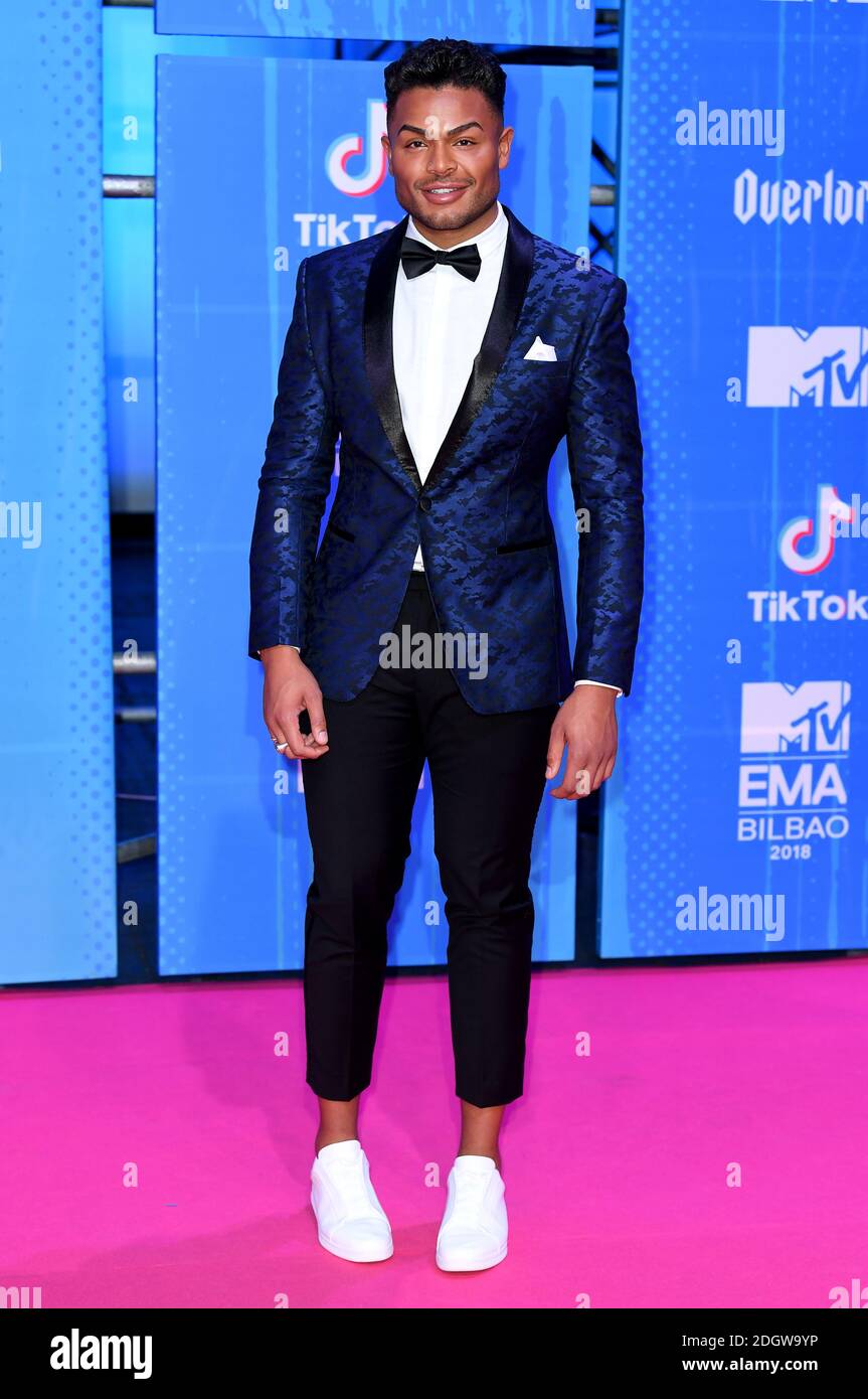 Nathan Henry attending the MTV Europe Music Awards 2018 held at the ...