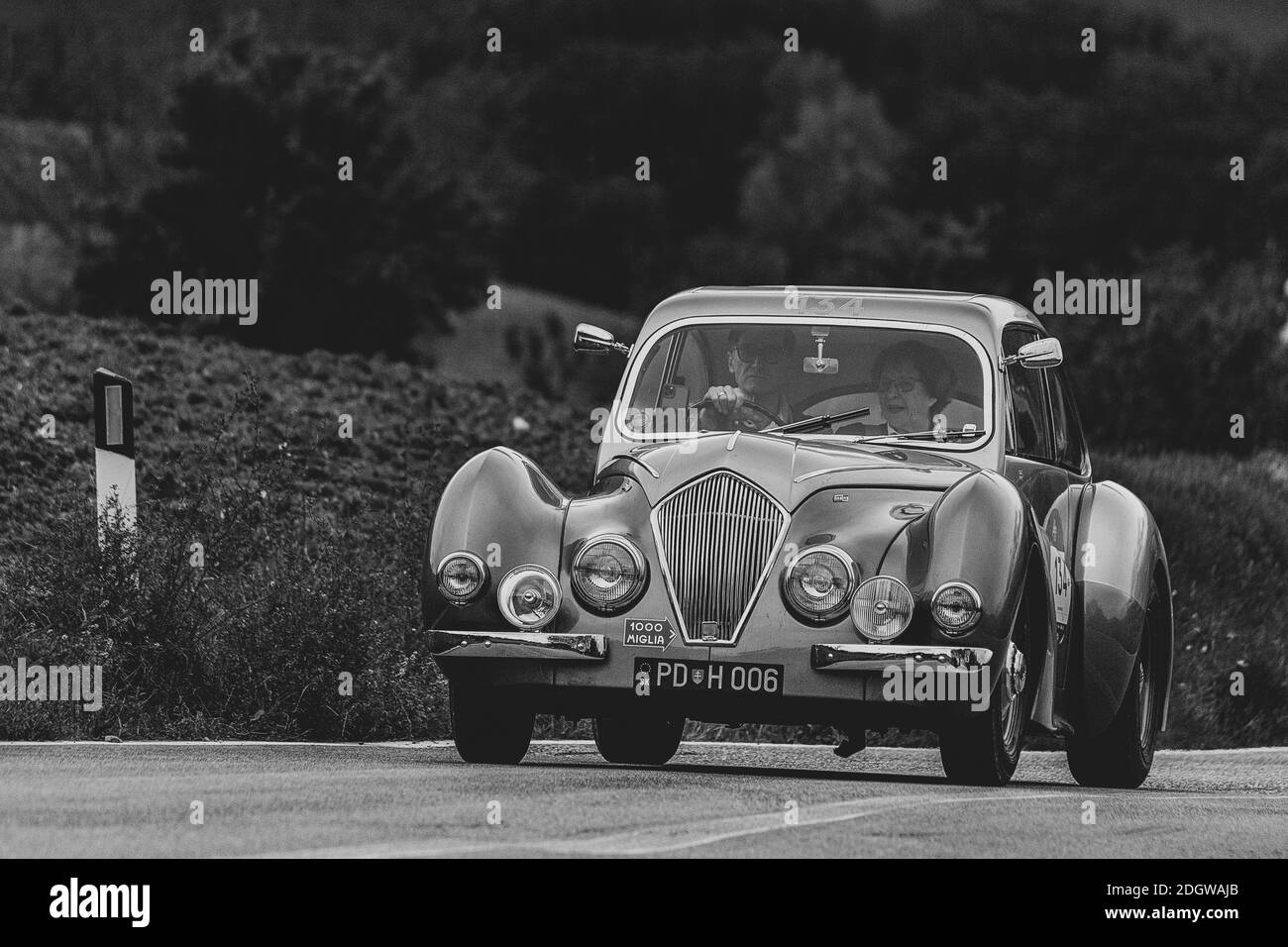 CAGLI , ITALY - OTT 24 - 2020 : HEALEY 2400 ELLIOTT 1948 on an old ...