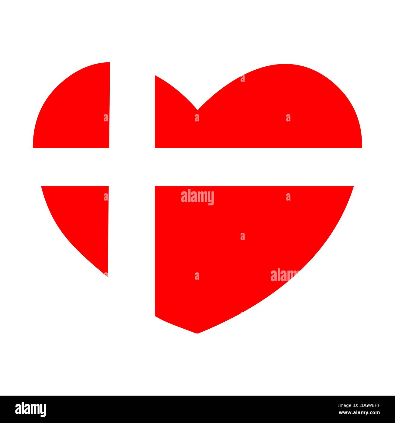 Love Denmark heart illustration Stock Photo - Alamy