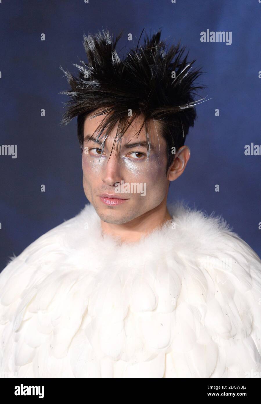 Ezra Miller attending the Fantastic Beasts: The Crimes of Grindelwald ...