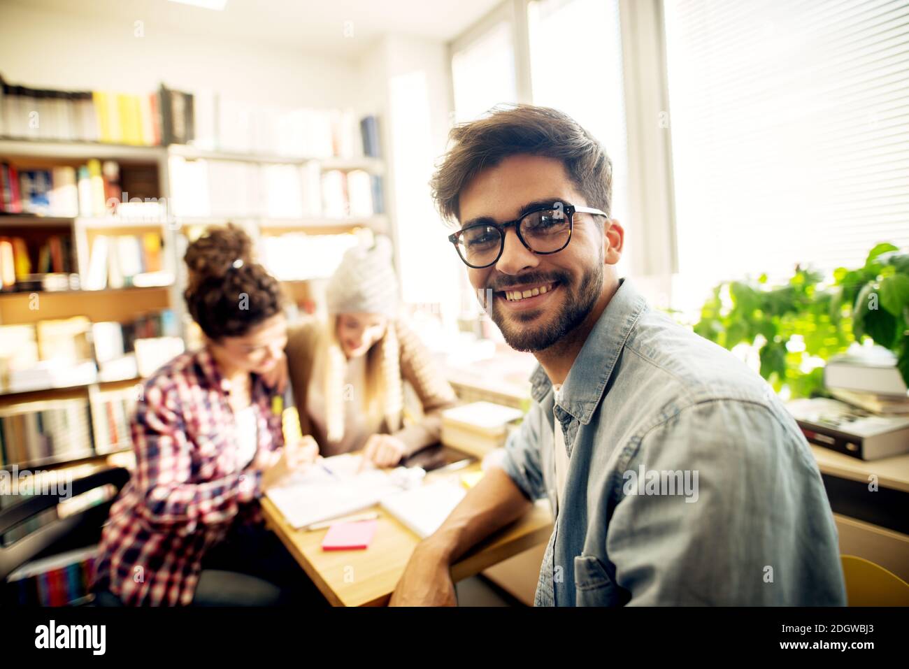 Diverse students library studying hi-res stock photography and images ...