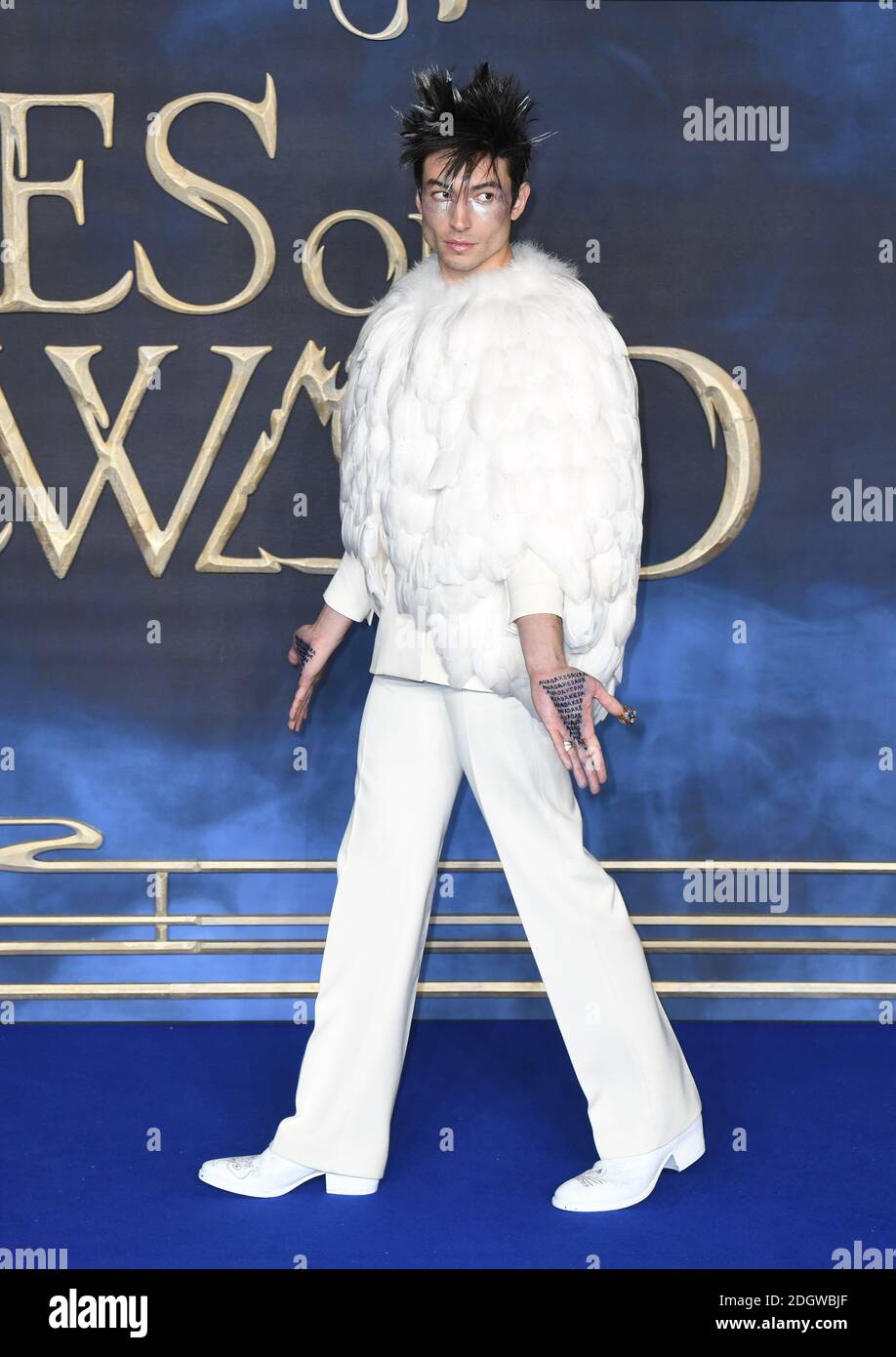 Ezra Miller attending the Fantastic Beasts: The Crimes of Grindelwald ...