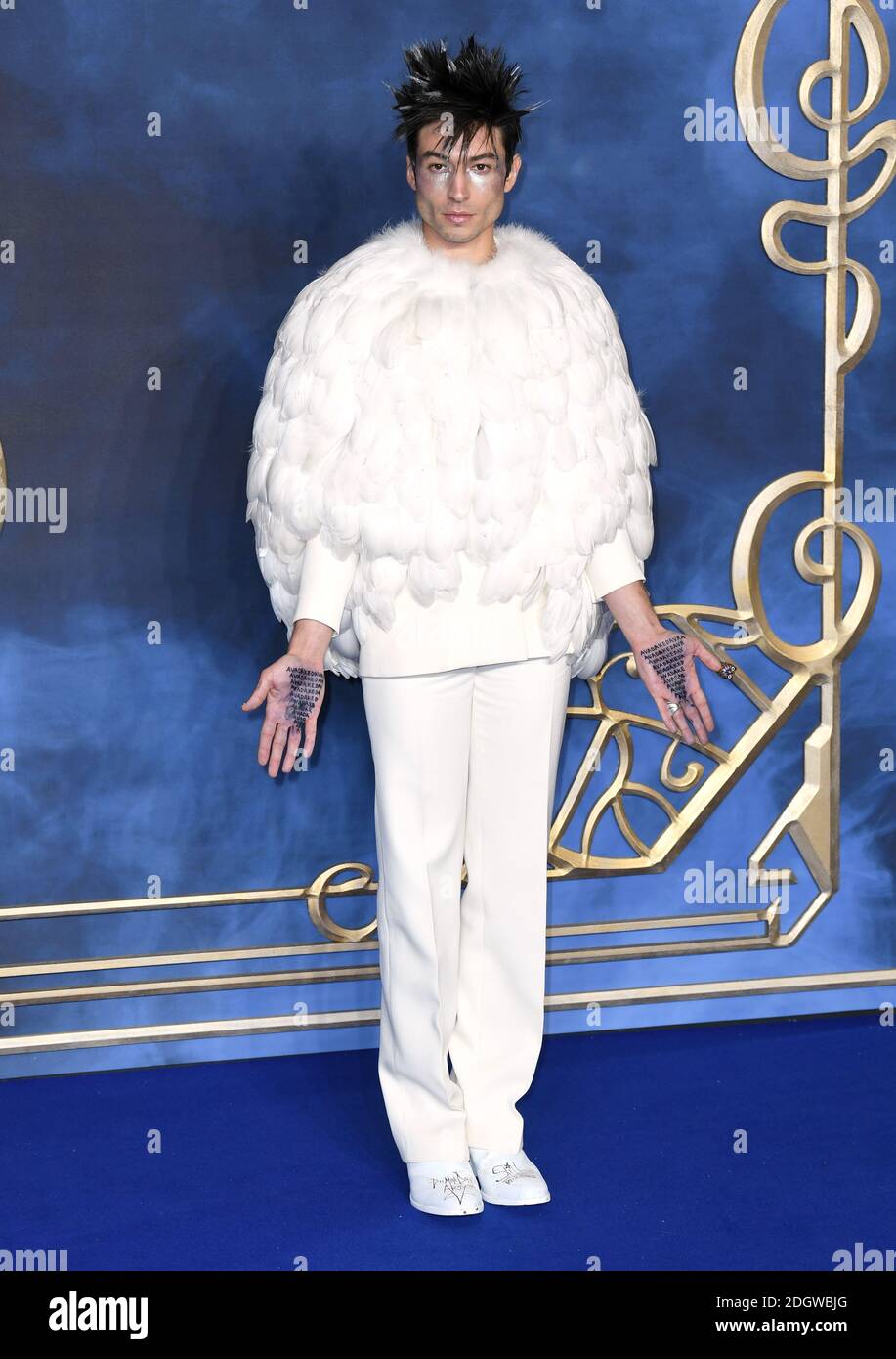 Ezra Miller attending the Fantastic Beasts: The Crimes of Grindelwald ...