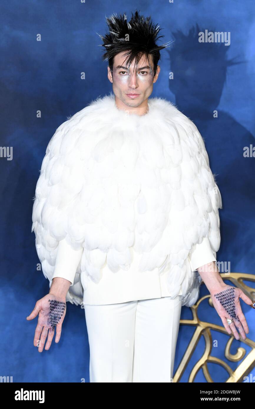 Ezra Miller attending the Fantastic Beasts: The Crimes of Grindelwald ...