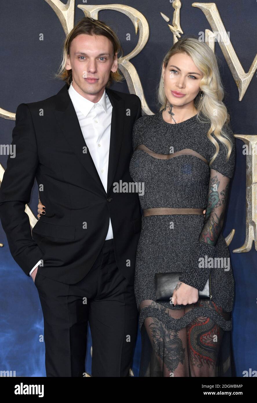 Jamie Campbell Bower and Ruby Quilter attending the Fantastic Beasts ...