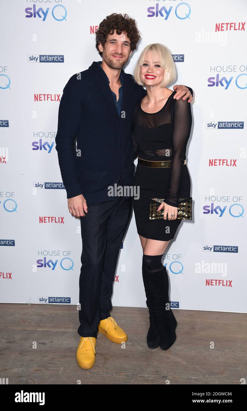 Kimberley Wyatt and husband arriving at the House of SkyQ Party, The ...