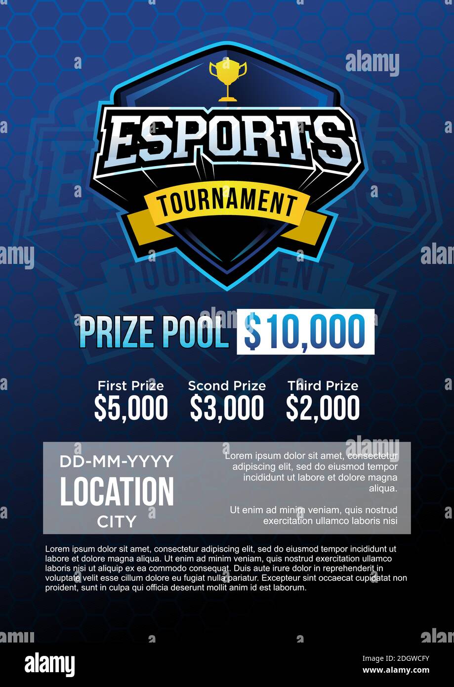 esport poster match template vector illustration Stock Vector Image ...