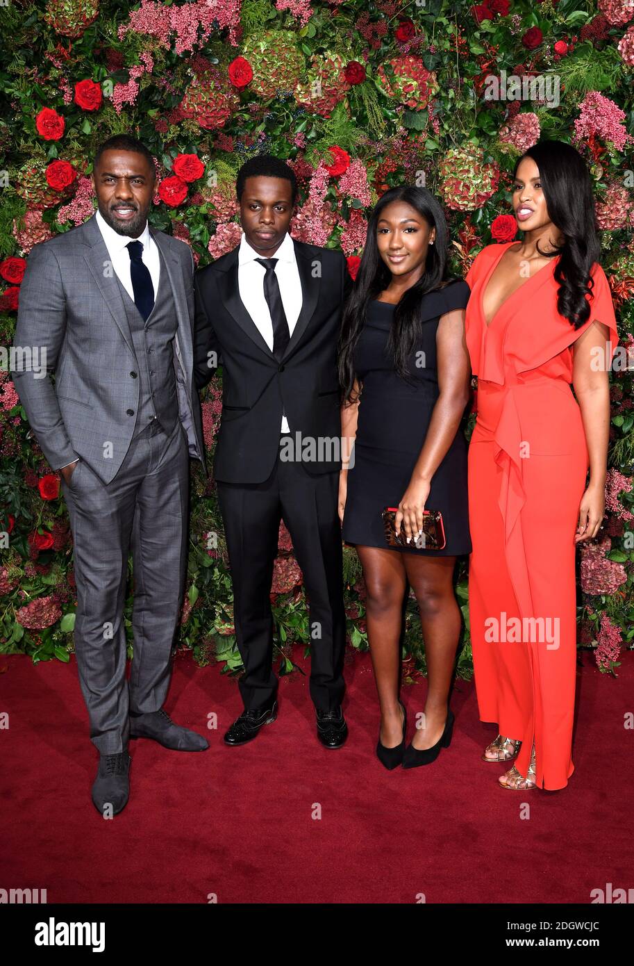 Idris Elba (left to right) Winston Elba, Isan Elba, Sabrina Dhowre ...