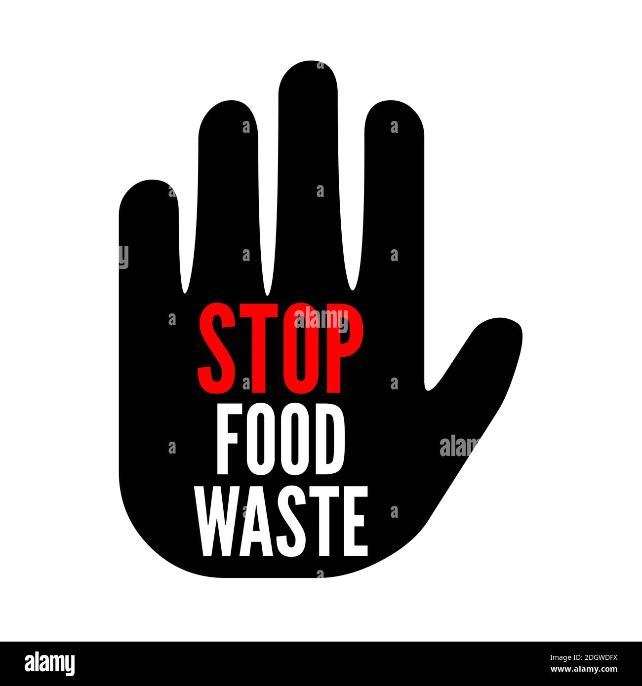 Stop food waste symbol Stock Photo - Alamy