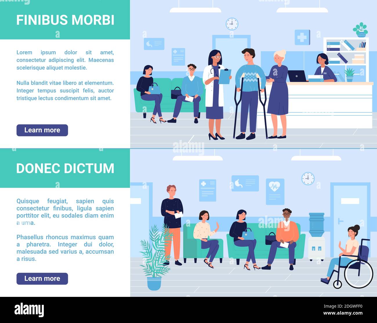 People waiting in hospital Stock Vector Images - Alamy