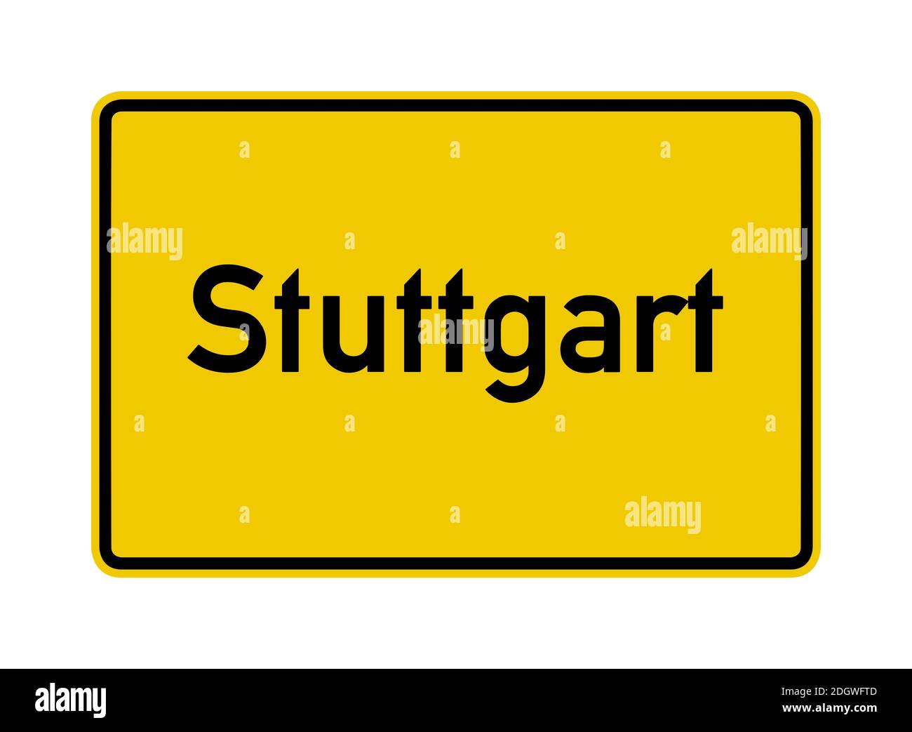 Stuttgart city limits road sign in Germany Stock Photo - Alamy