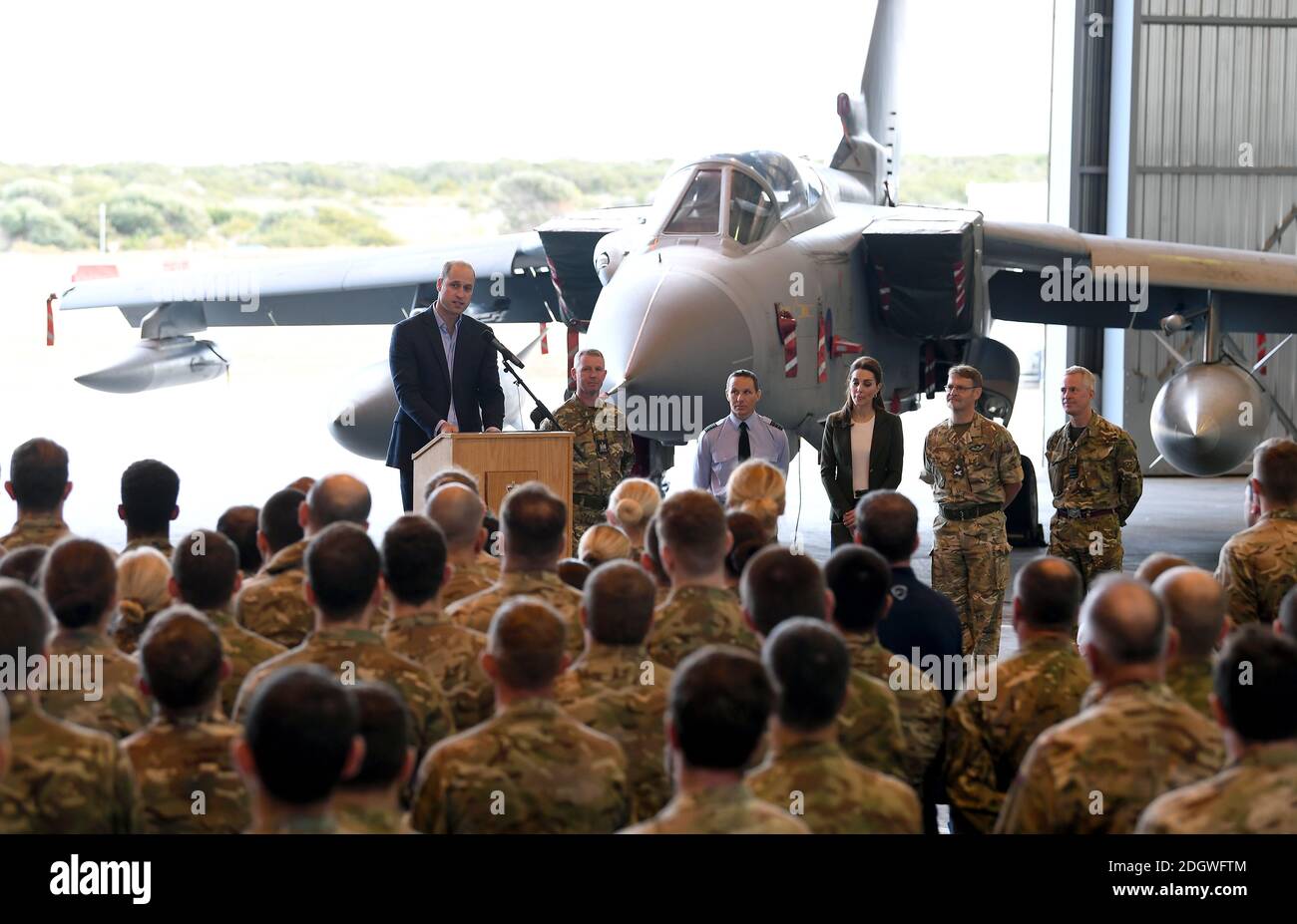 The Duke and Duchess of Cambridge visit RAF Akrotiri in Cyprus to ...