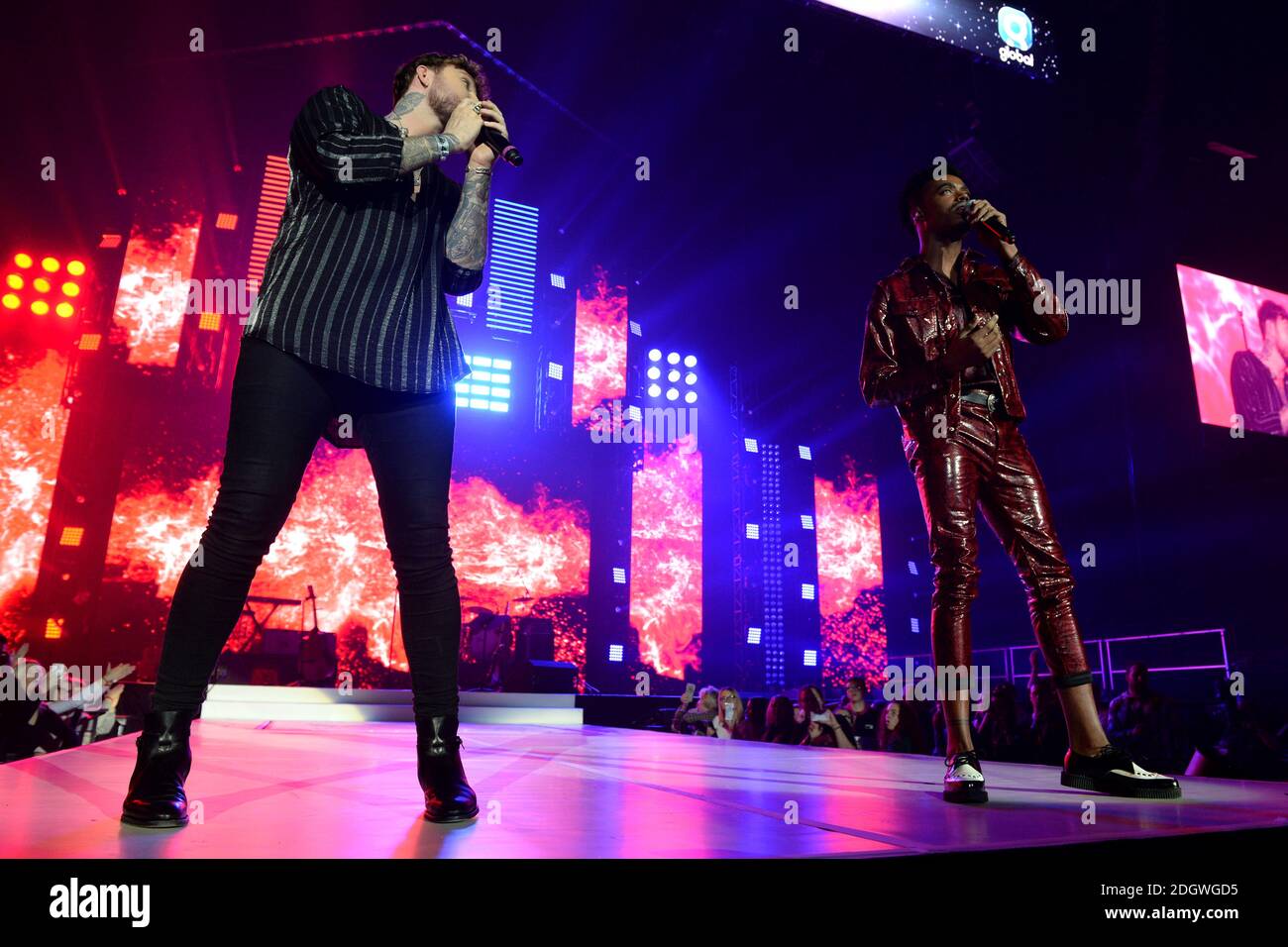 James Arthur and Dalton Harris on stage during day one of Capital's ...