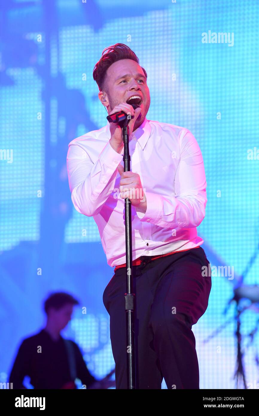Olly Murs on stage during day one of Capital's Jingle Bell Ball 2018 ...