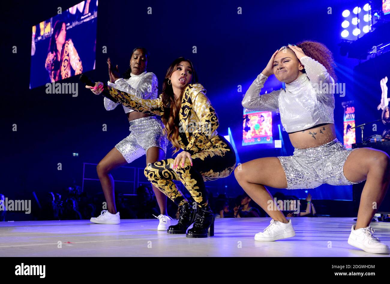 Mabel performs on stage with Jax Jones during day two of Capital's ...