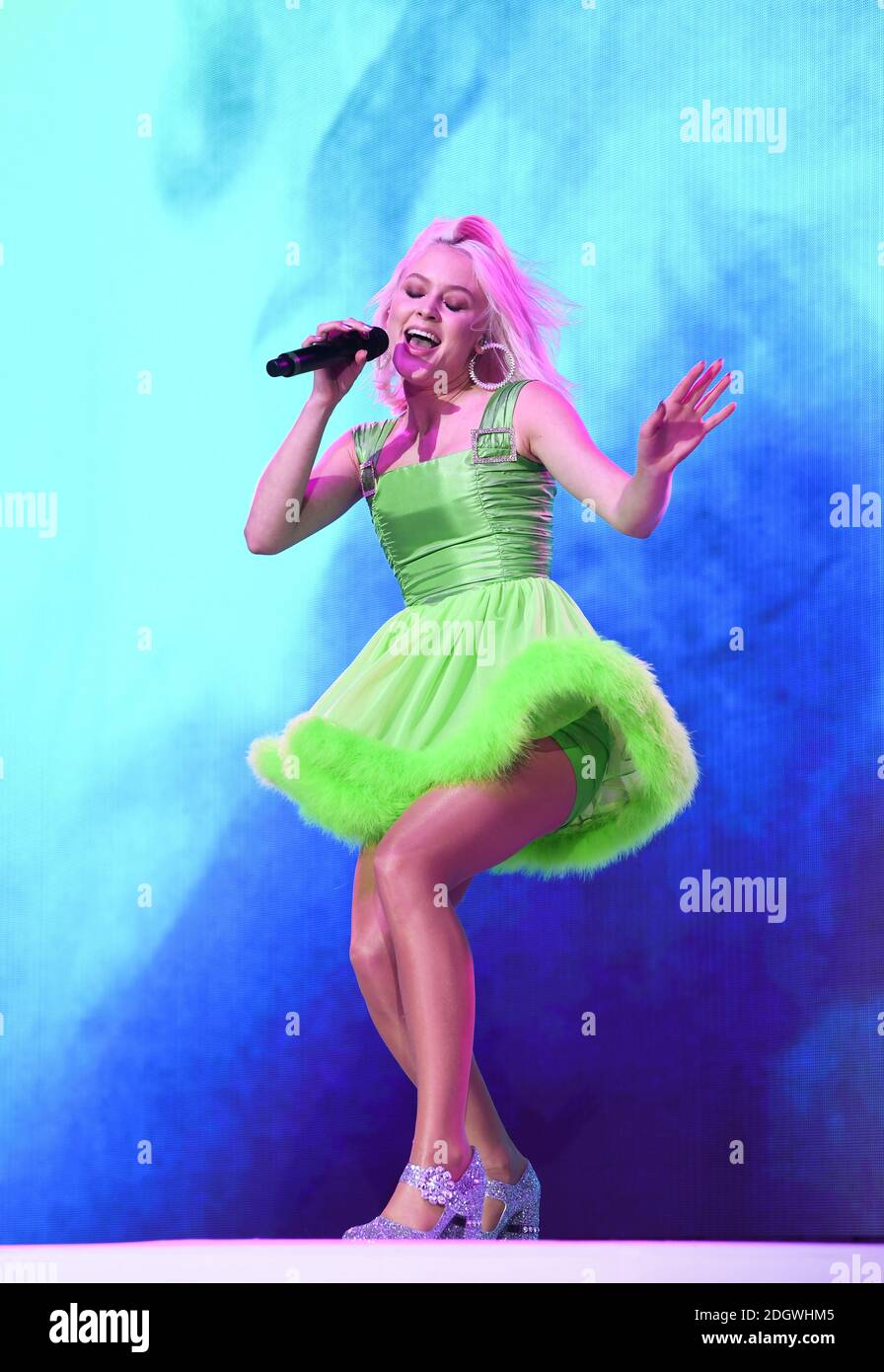 Zara Larsson performs on stage during day two of Capital's Jingle Bell ...