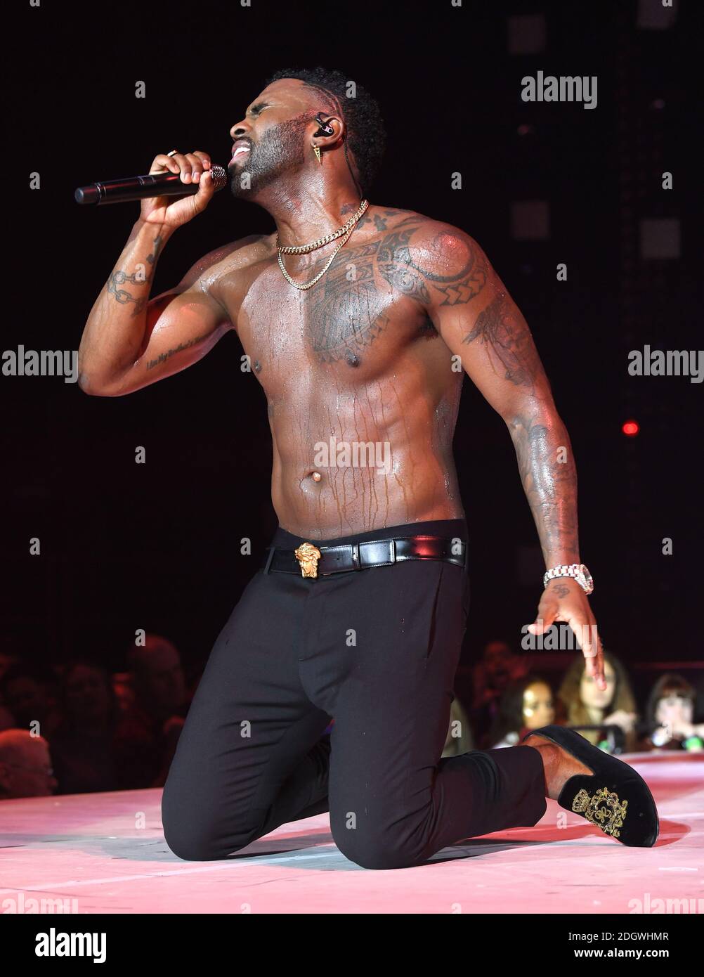 Jason Derulo performs on stage during day two of Capital's Jingle Bell ...