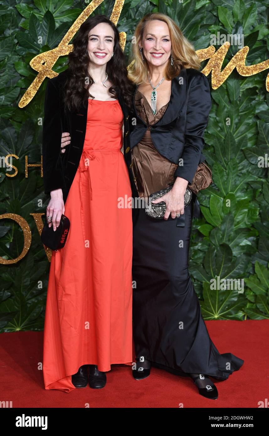 Elizabeth Jagger (left) and Jerry Hall attending the Fashion Awards in ...