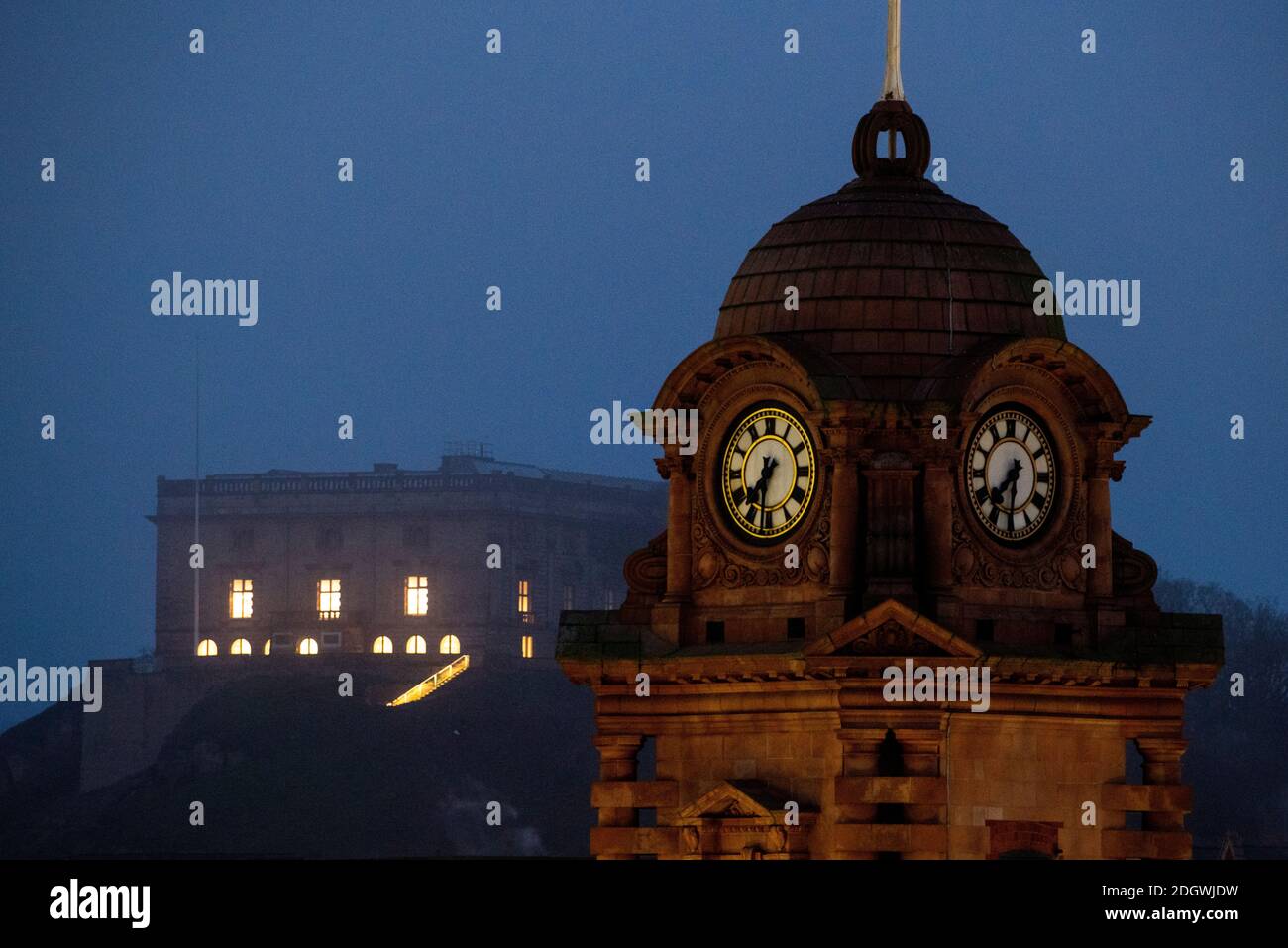 Nottingham station clock tower hi-res stock photography and images - Alamy