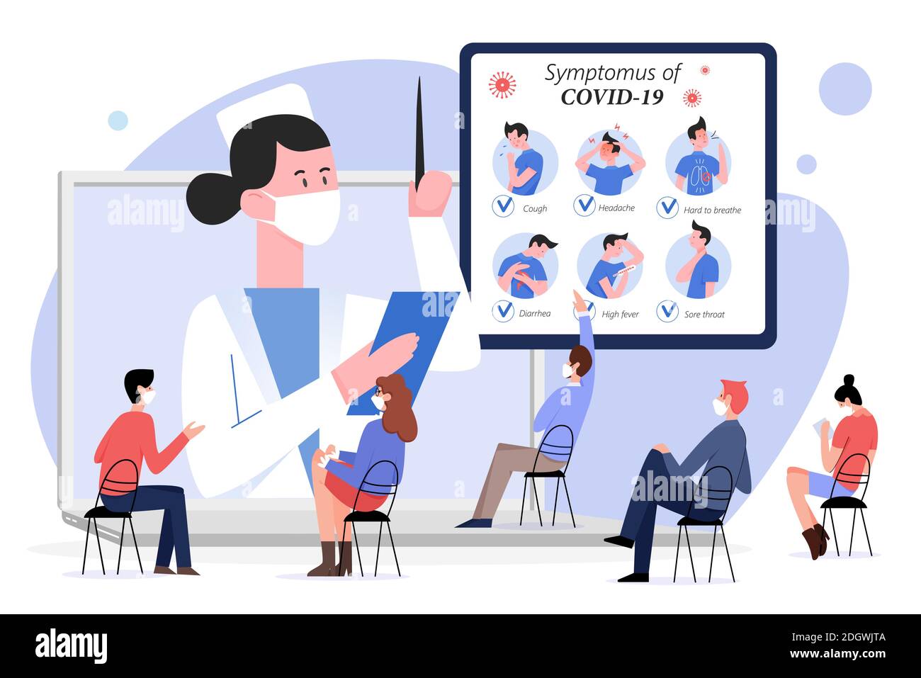 Doctor teaching students Stock Vector Images - Alamy