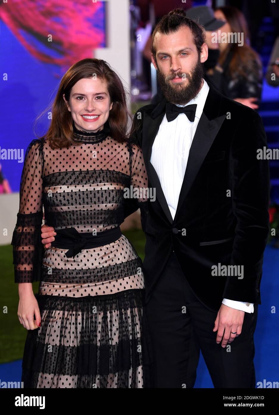 Rachel Shenton and Chris Overton attending the Mary Poppins Returns ...