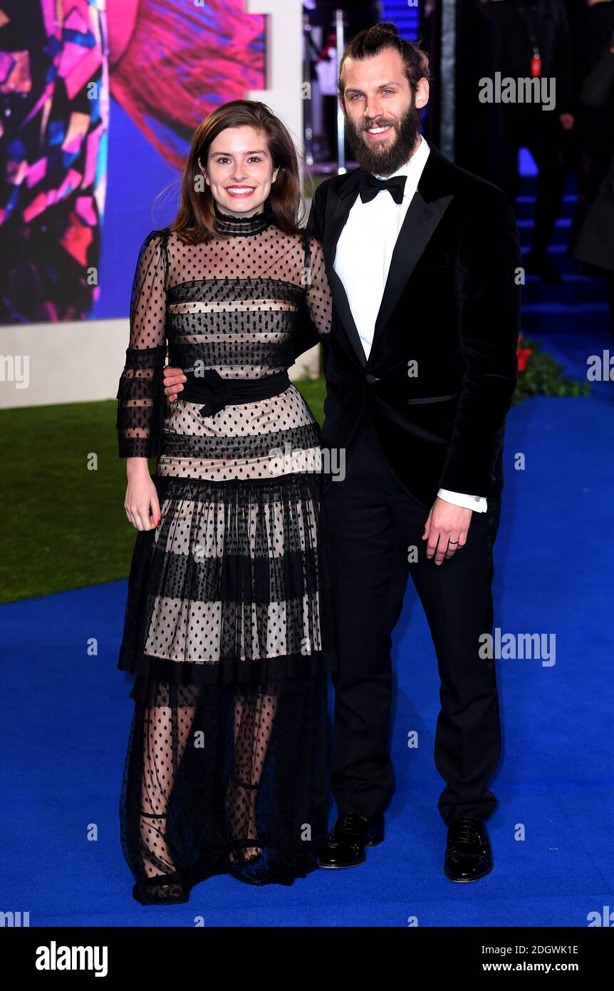 Rachel Shenton and Chris Overton attending the Mary Poppins Returns ...