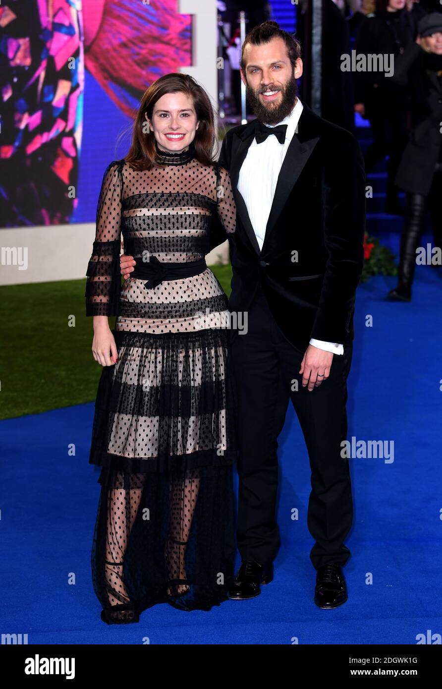 Rachel Shenton and Chris Overton attending the Mary Poppins Returns ...