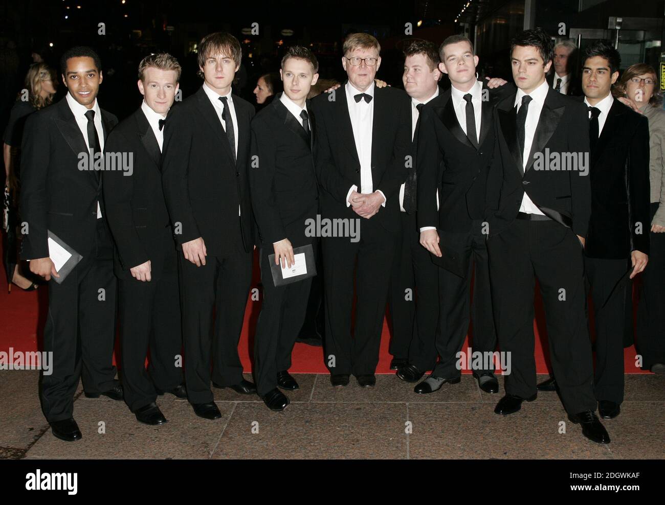 Alan Bennett and cast, arriving at the The History Boys Royal World ...