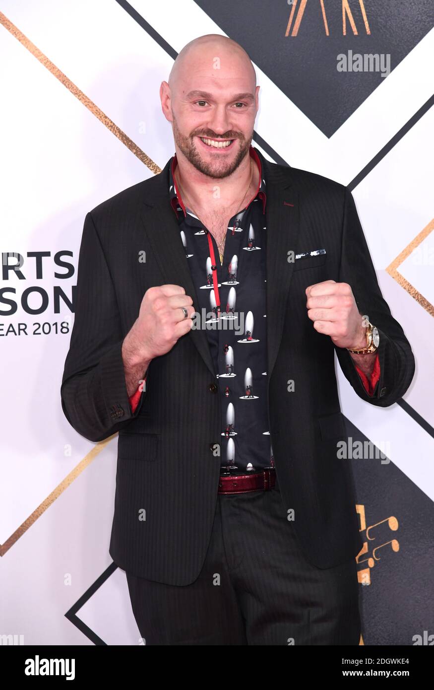 Tyson Fury arriving at the BBC Sports Personality of the Year 2018, Vox ...
