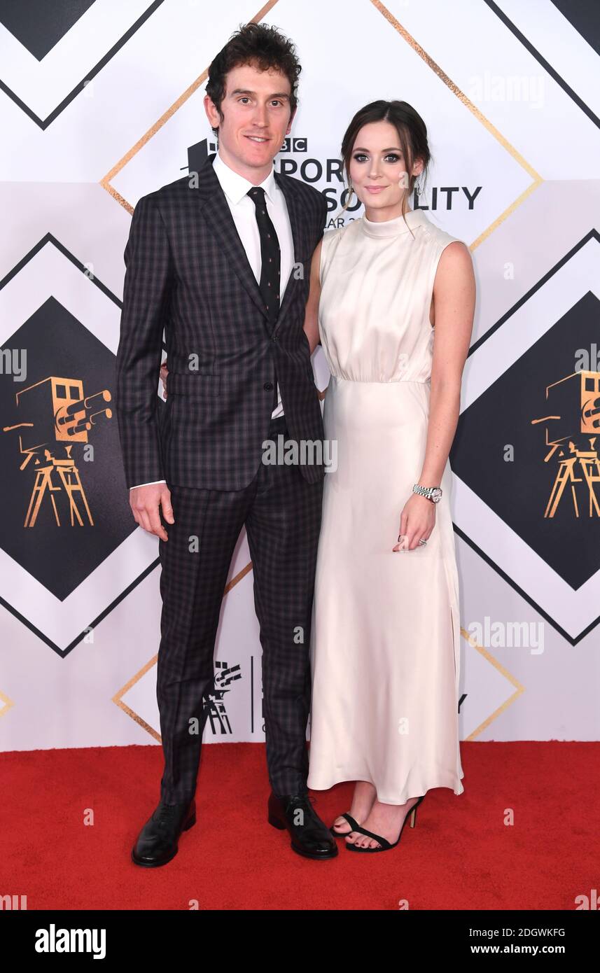 Geraint Thomas and Sara Elen Thomas arriving at the BBC Sports ...