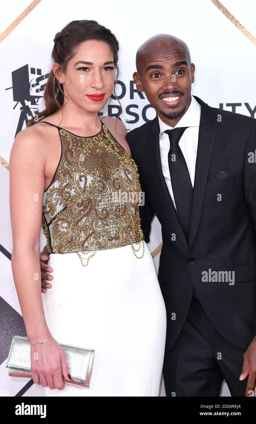 Mo Farah and wife Tania Nell arriving at the BBC Sports Personality of ...