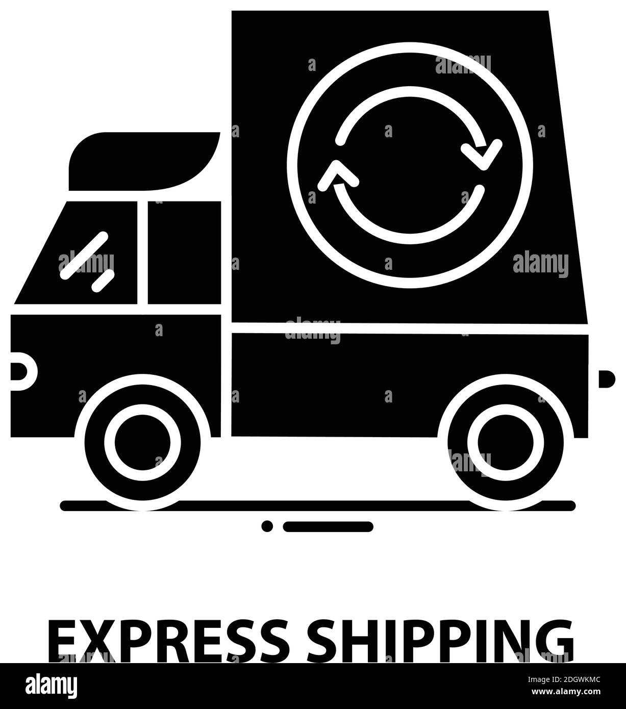 express shipping symbol icon, black vector sign with editable strokes ...