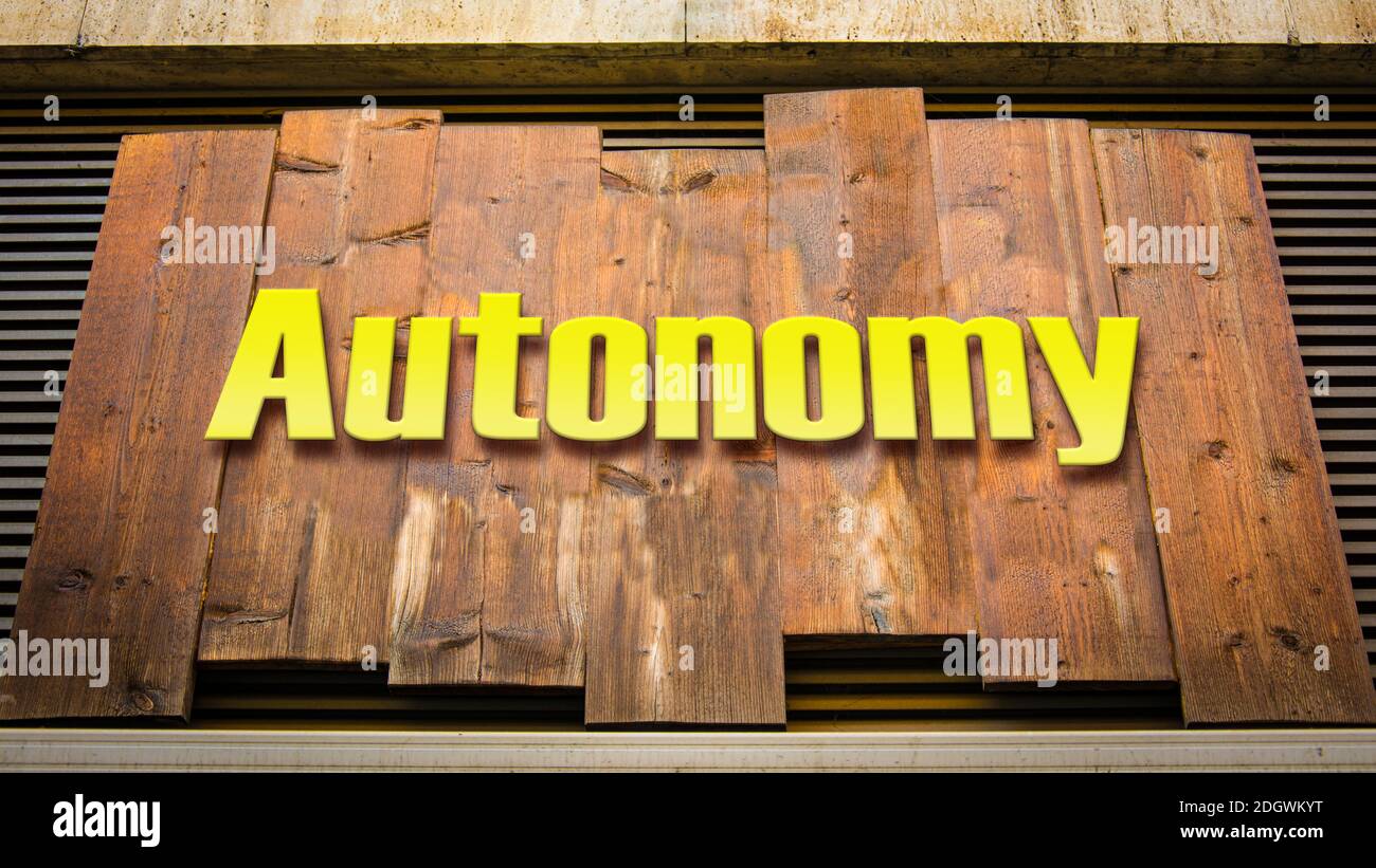 Street Sign to Autonomy Stock Photo - Alamy