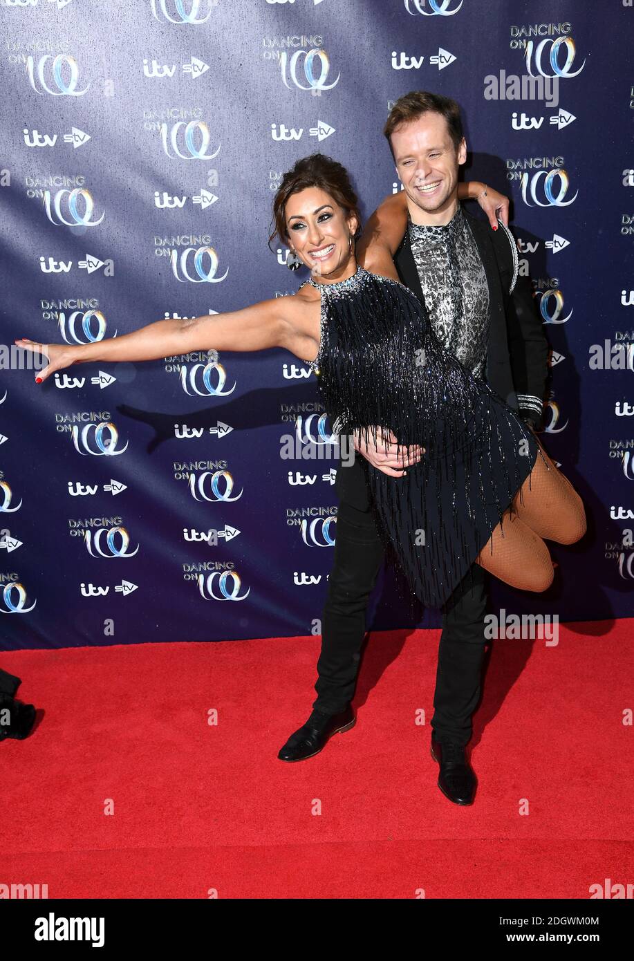 Saira Khan (left) and Mark Hanretty attending the Dancing on Ice launch ...