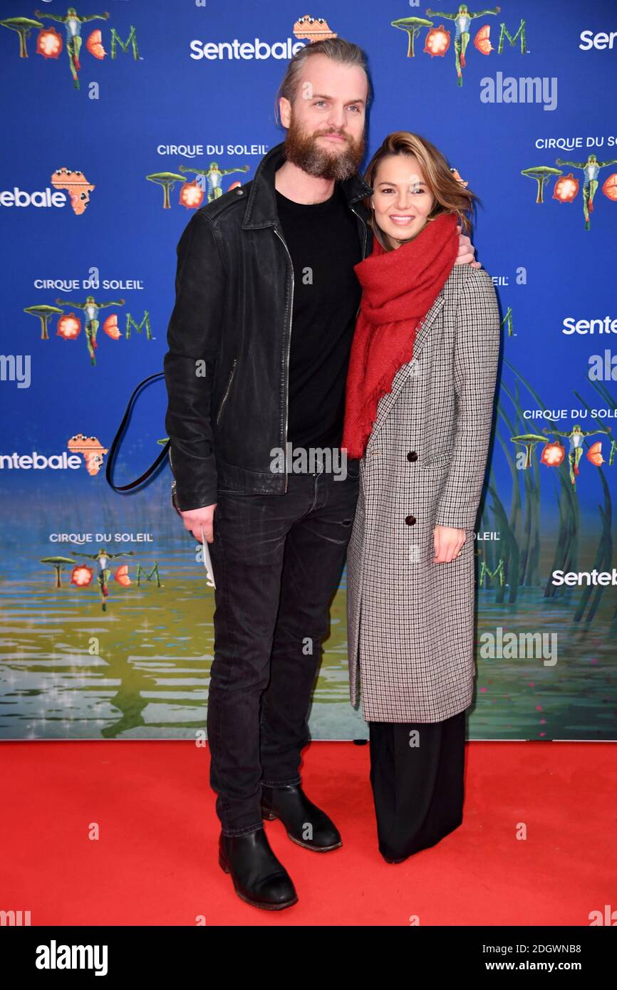 Marius Jensen and Kara Tointon attending the Cirque Du Soleil Totem ...