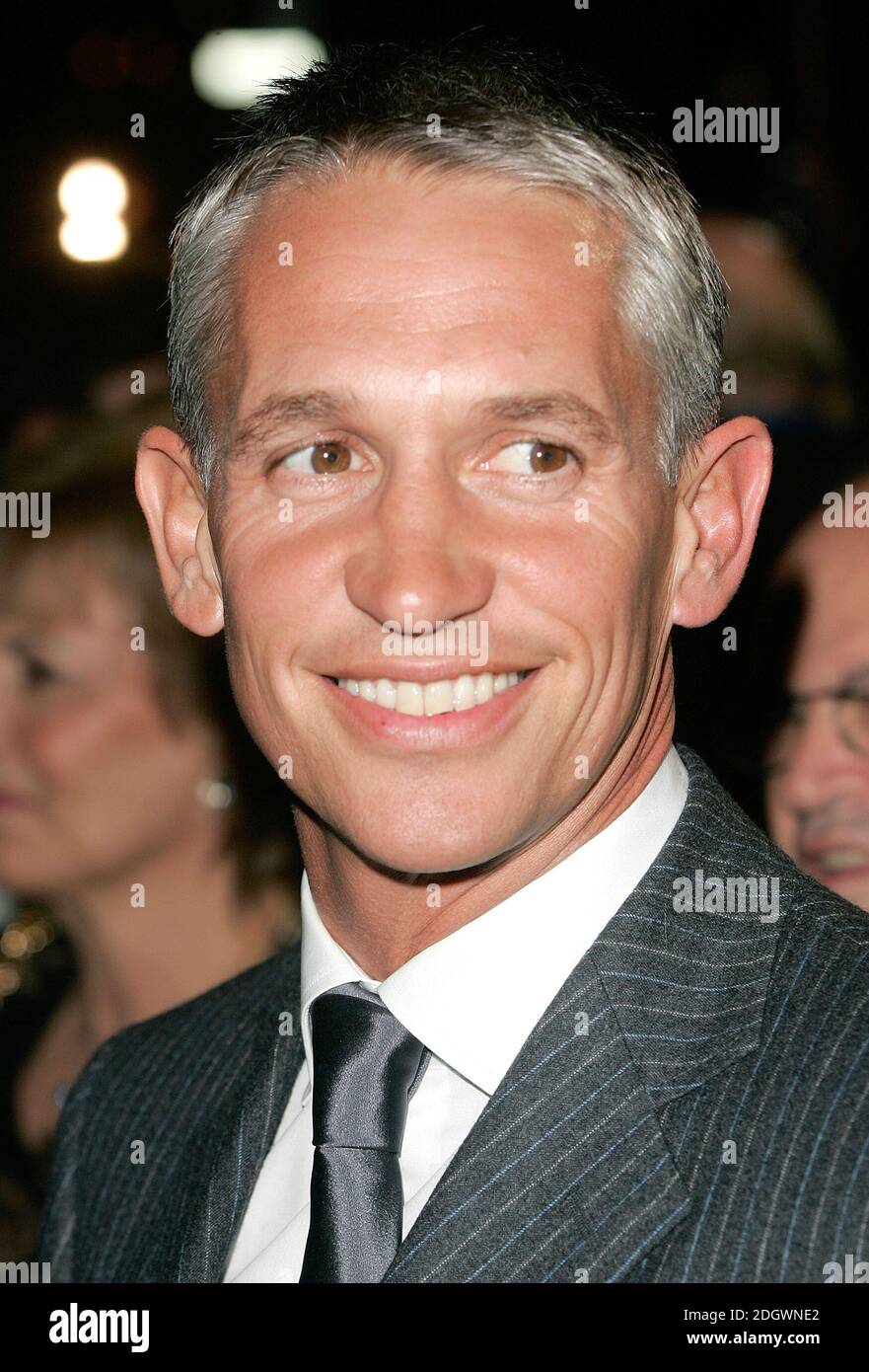 Gary Lineker arriving at the Spamalot stage show Gala Night Opening ...