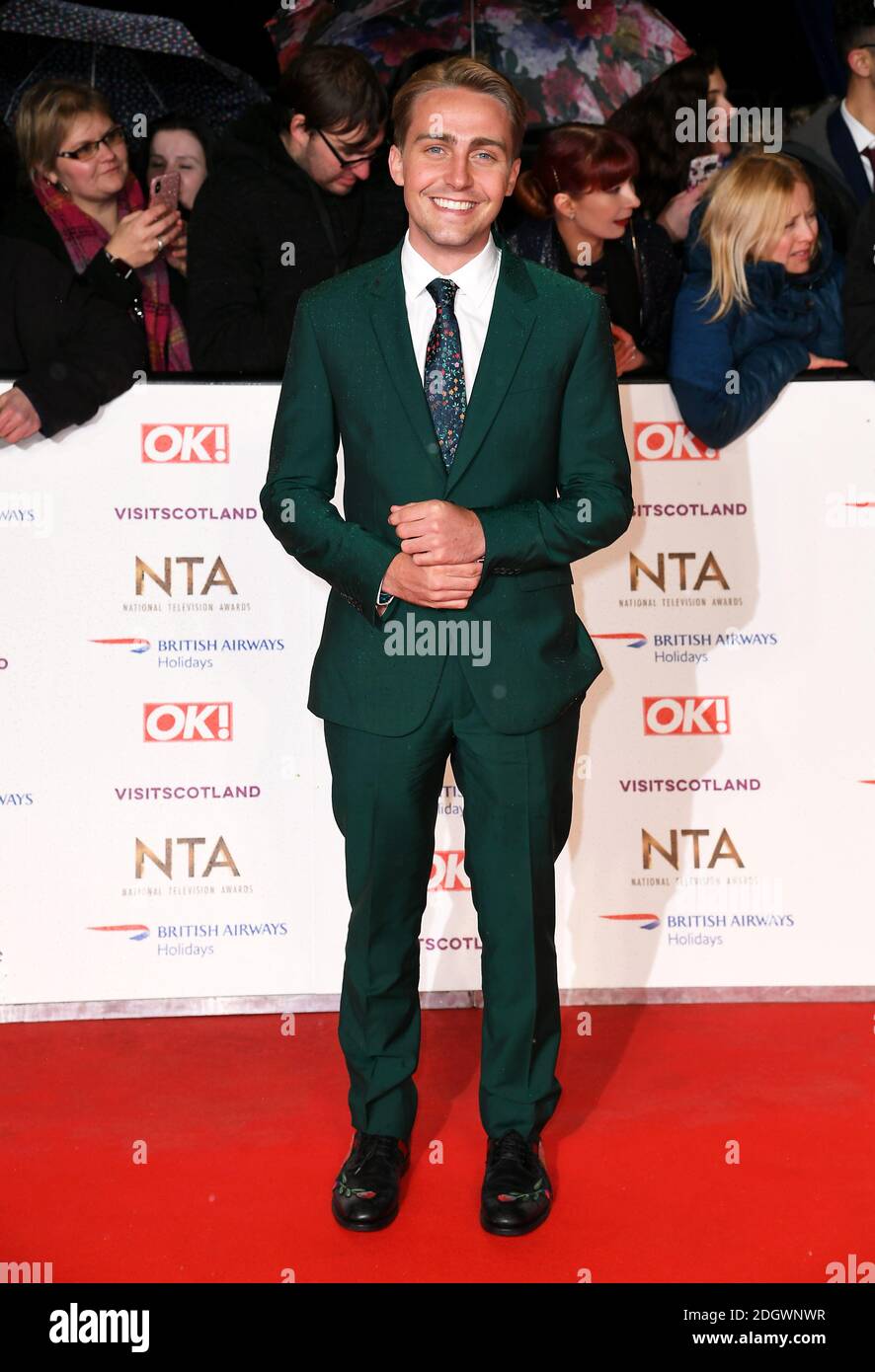Barney Walsh attending the National Television Awards 2019 held at the ...