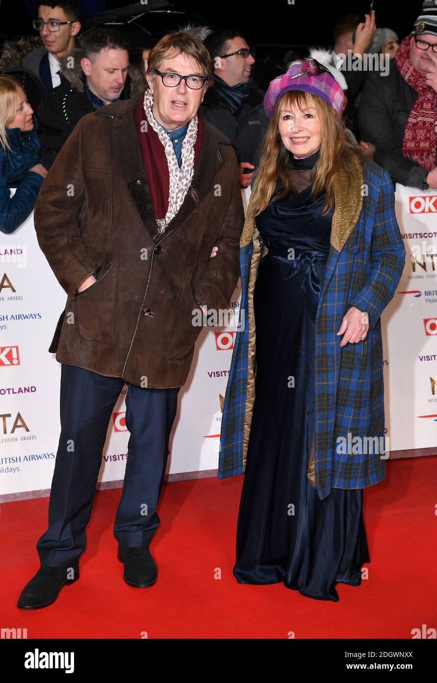 Giles Wood (left) and Mary Killen attending the National Television ...