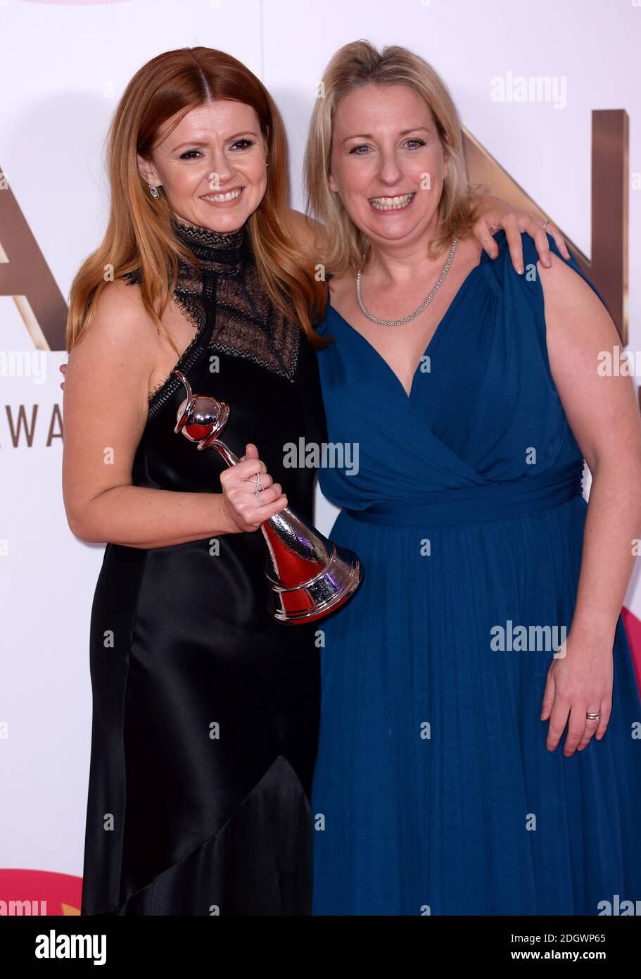 Sian Gibson (left) and producer Gill Isles with the award for best ...
