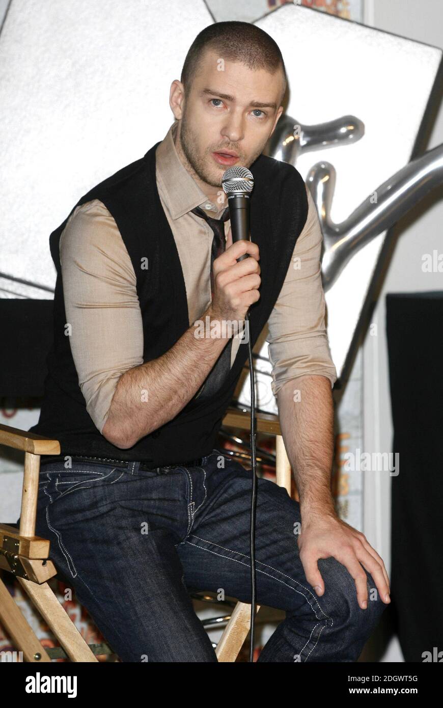 Justin Timberlake, the host of the MTV European Awards 2006 at a press ...