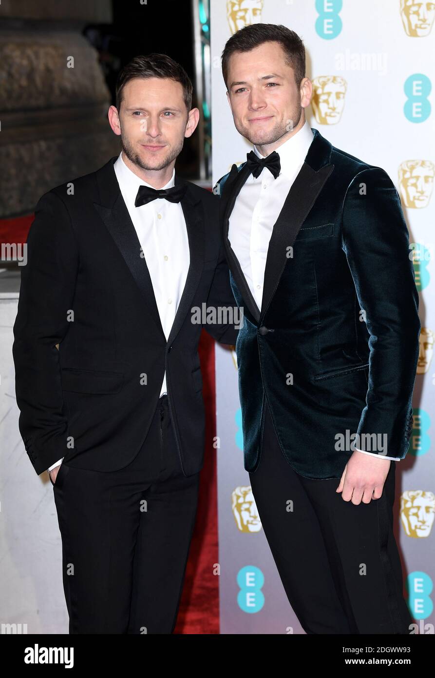 Jamie Bell and Taron Egerton attending the 72nd British Academy Film ...