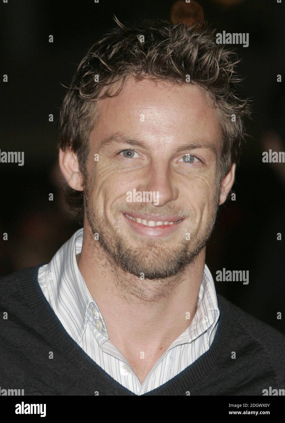 Jenson Button arriving at the UK premiere of The Prestige, Odeon West ...
