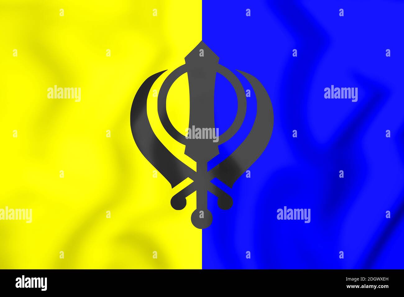 3D Flag of the Khalistan. 3D Illustration Stock Photo - Alamy